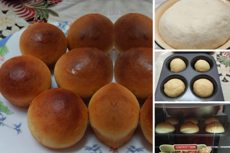 Cara Buat Roti Bun Kacang Merah Bakar Guna Acuan Muffin.