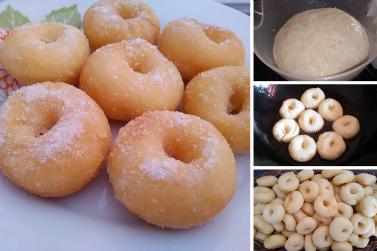 Cara Buat Donut Kampung Lembut Tanpa Guna Telur & Tanpa Uli.