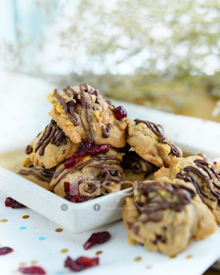 Resipi Biskut Samprit Chip Mudah & Sedap. Tiap Kali Raya Memang Laku Keras!