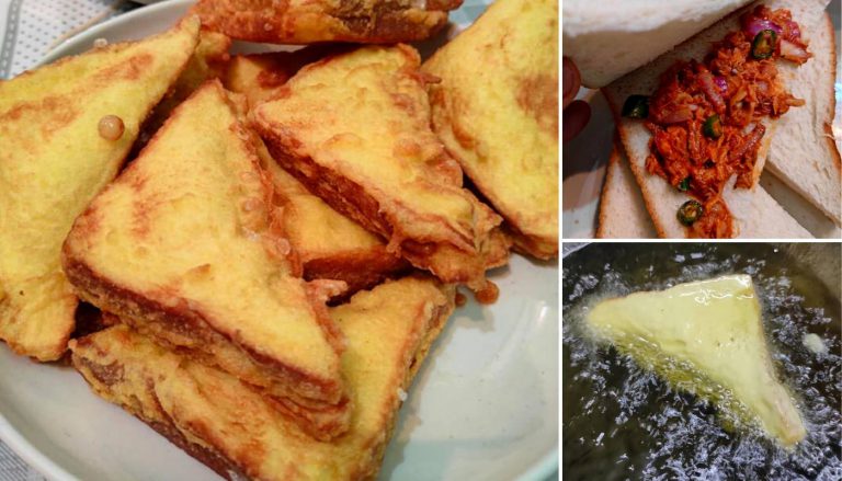 Cara Masak Roti Telur Sardin Sedap Guna Roti Sandwic.