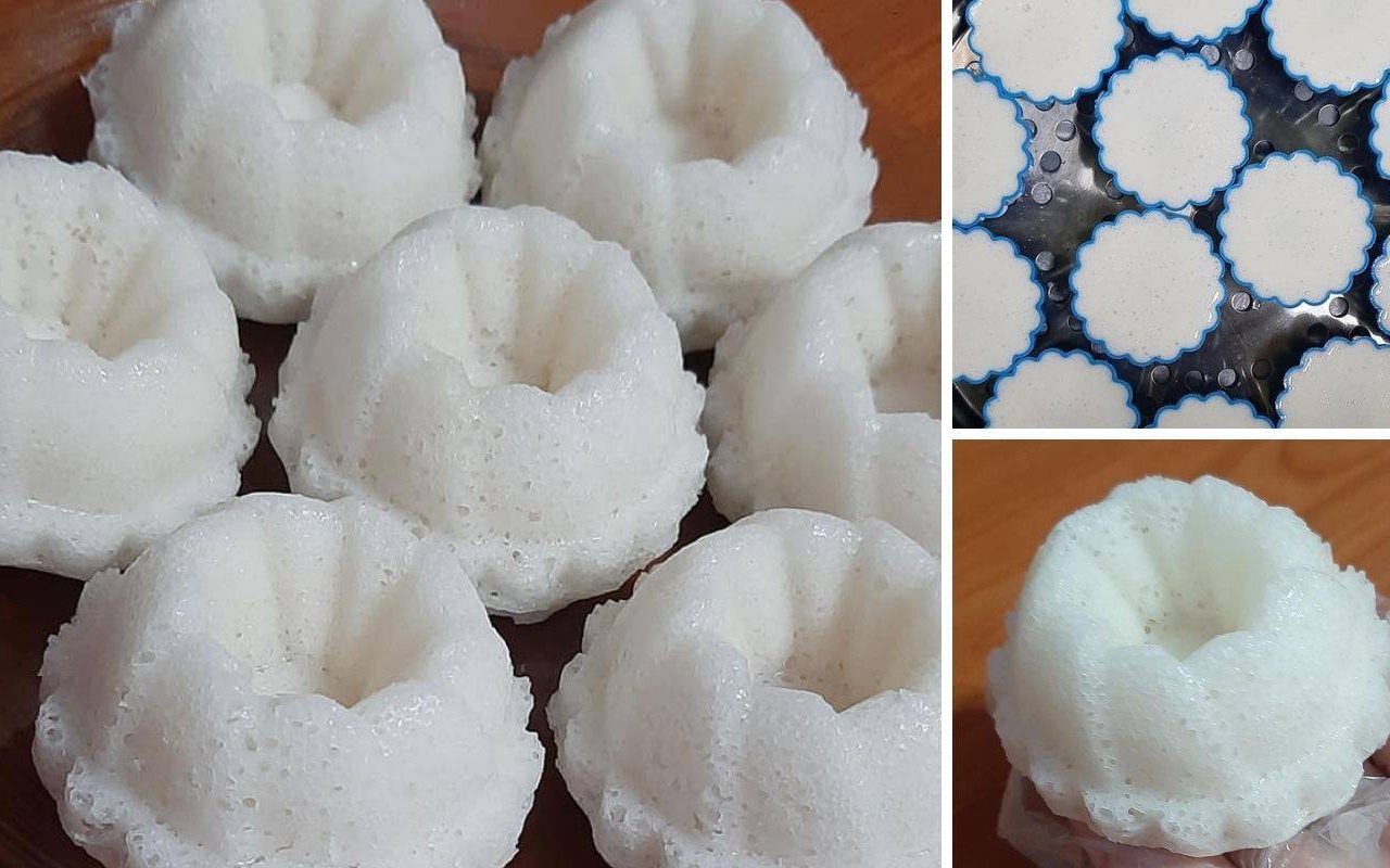 Cantik Kejadian Apam Tapai Nasi, Putih Gebu Je