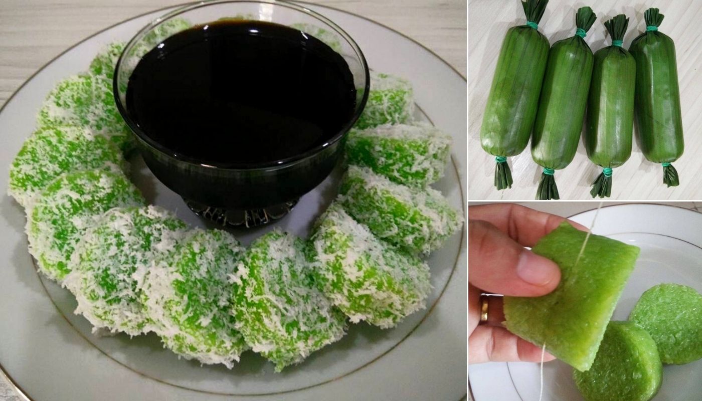 Resipi Kuih Lopes Daun Pisang, Cara Orang Lama Potong Guna Benang