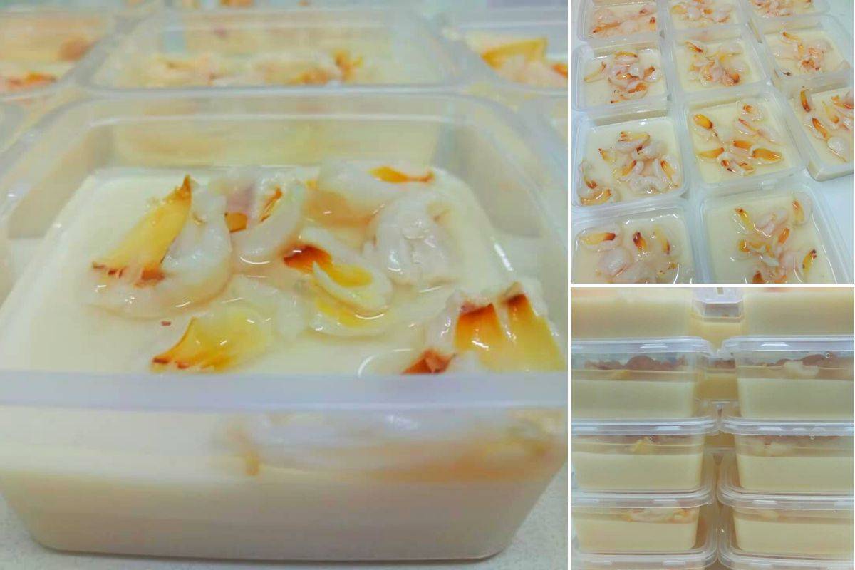 Resipi Puding Laici Berkuah Sedap Guna Sukatan Cawan