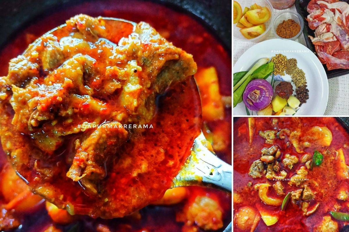 Resipi Asam Pedas Daging Tetel Ala Melaka, Pekat Merecik Memang Sedap