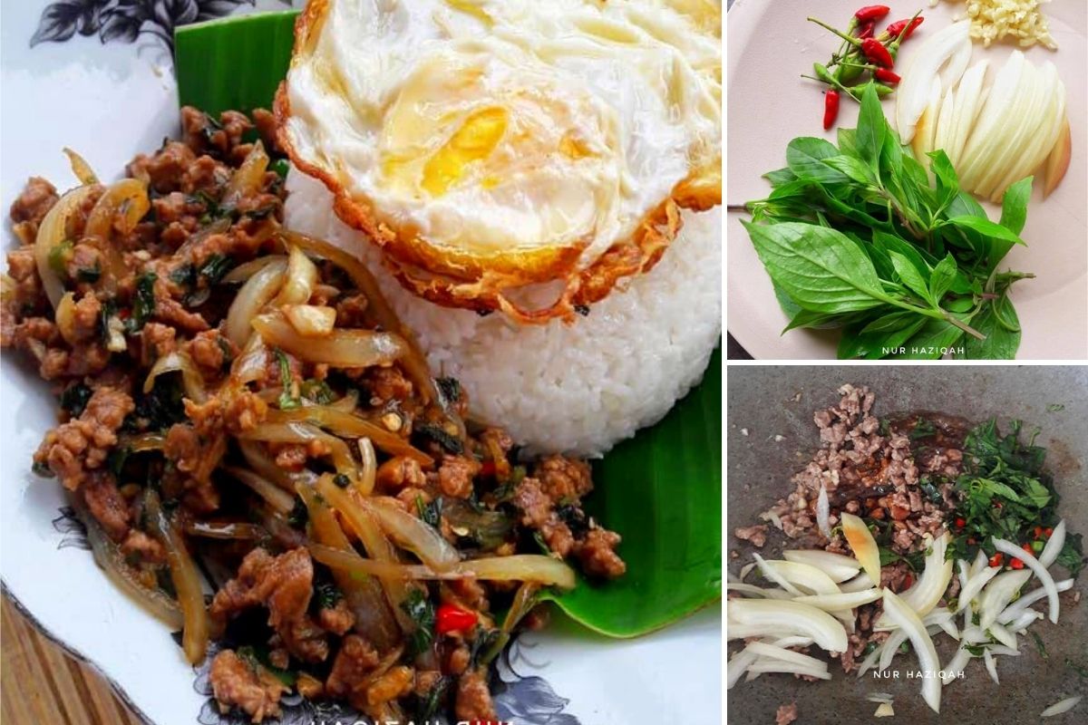 Masak Pad Kra Pao Daging Ala Boat Noodle, Resipi Asli Selatan Thai