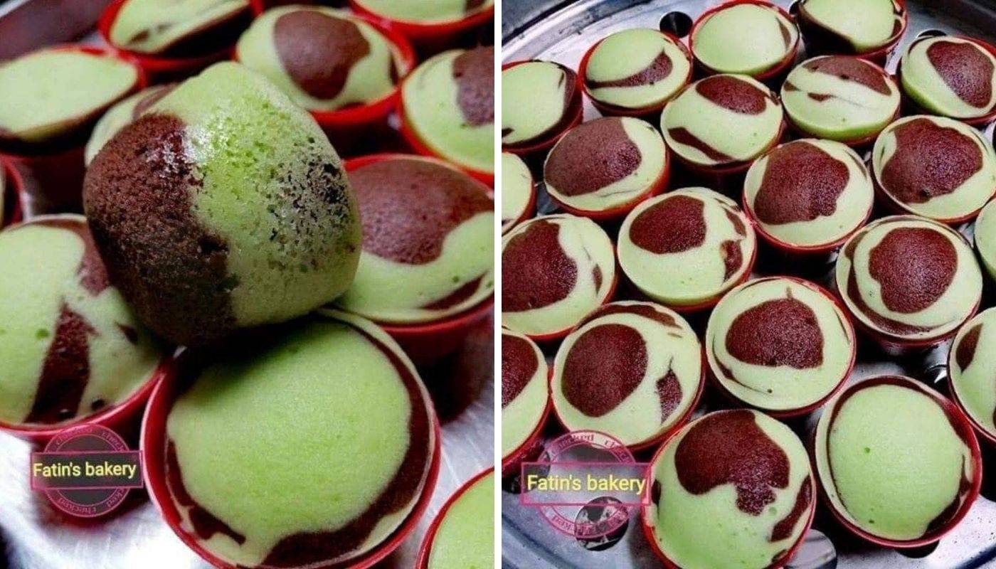 Resipi Mudah Buat Apam Pandan Coklat, Gebu & Lembut