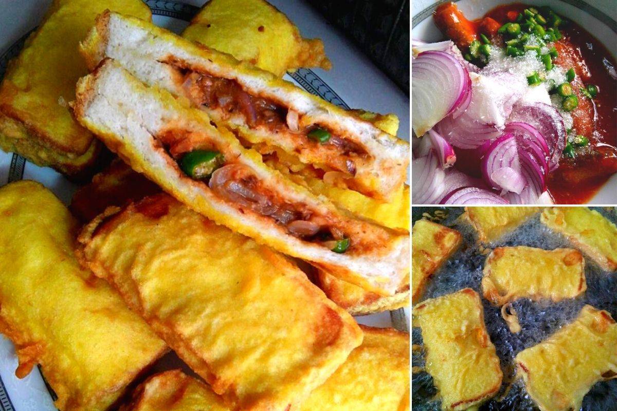 Roti Sardin Goreng Rangup. Resipi Mudah, Sesuai Untuk Minum Petang
