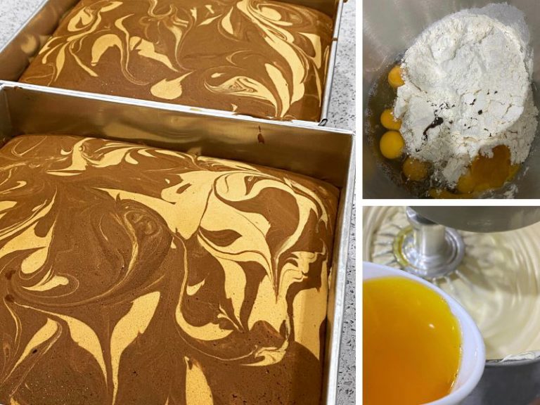 Resipi Kek Marble Moist Sedap. Sukatan Dalam Gram & Cawan.