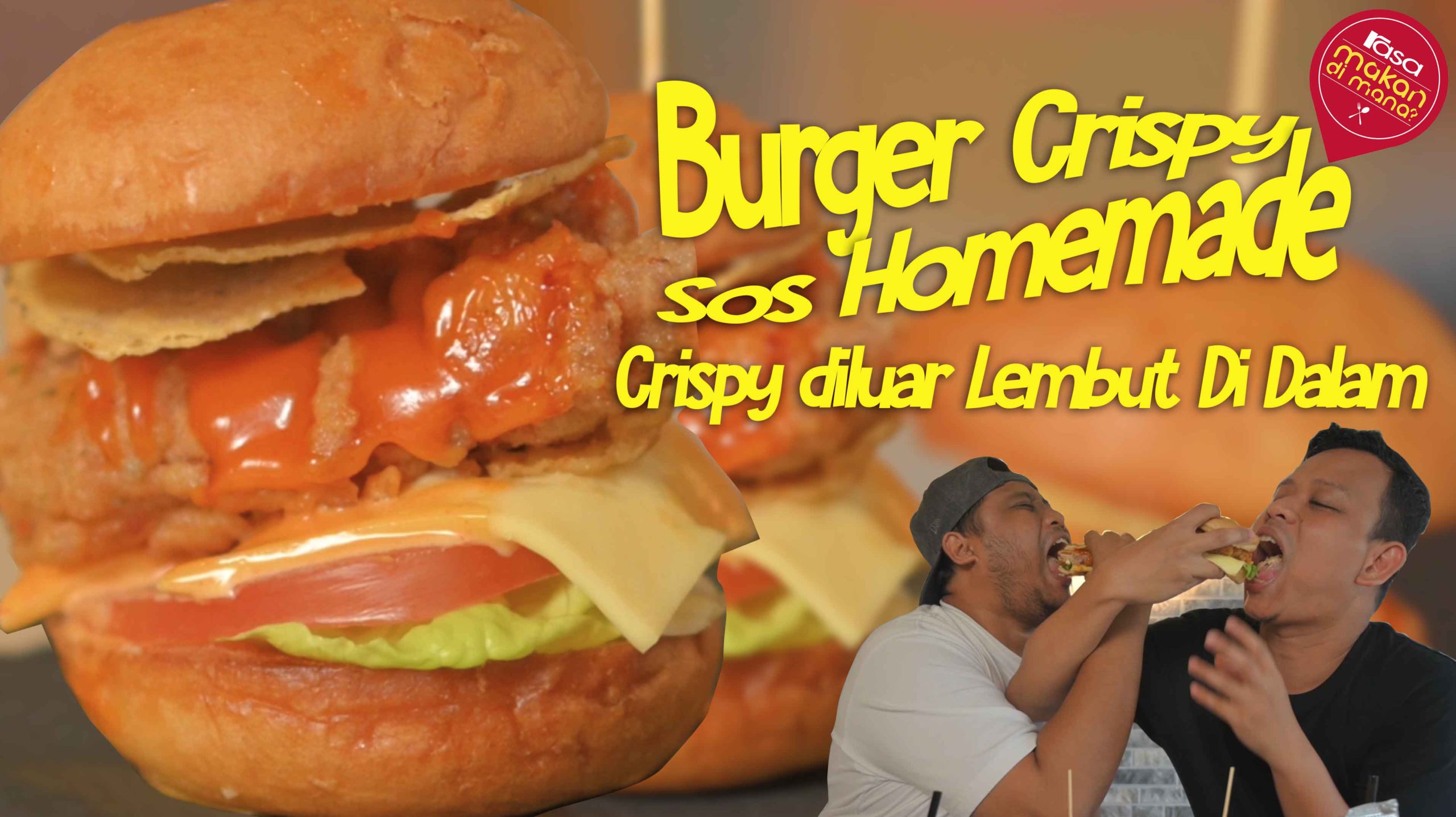 Rugi Kalau Tak Cuba, Burger Crispy Diluar, Lembut Di Dalam | Mukarami ...