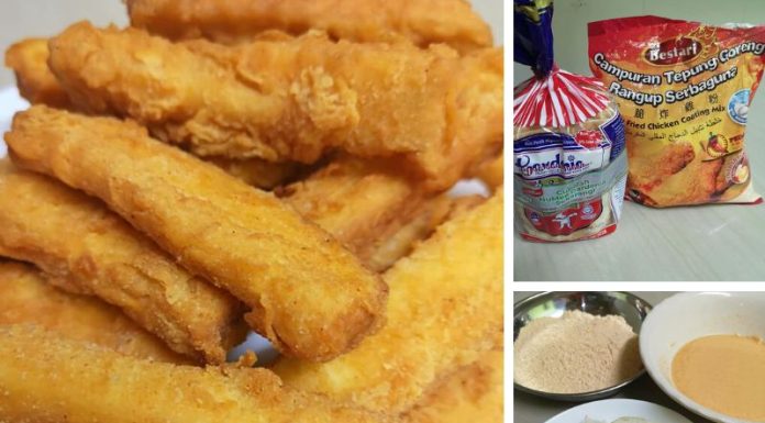 Jejari Roti Bersalut Tepung, Mudah Buat Hanya Guna 2 Bahan Ini Je