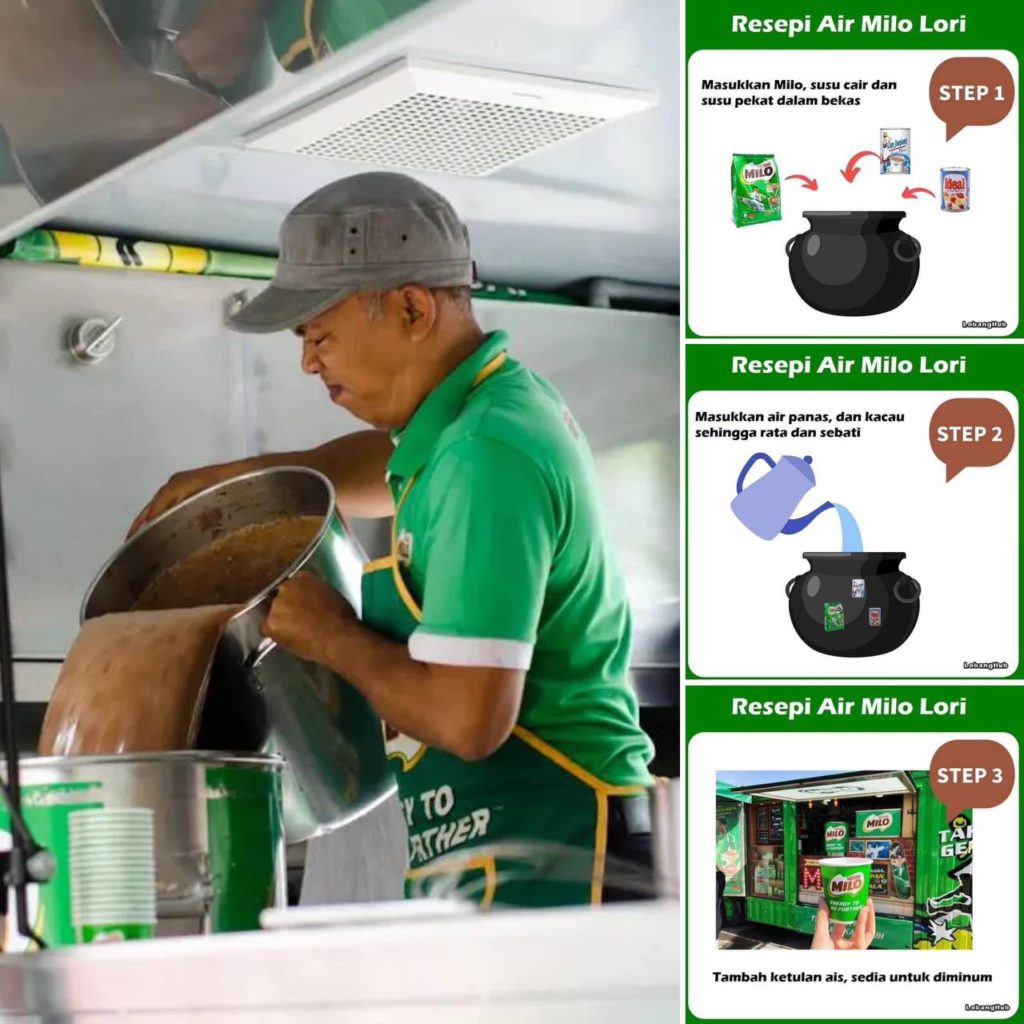 Resipi "Air Milo Lori" Gerenti Menjadi