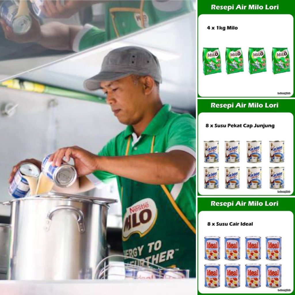 Resipi "Air Milo Lori" Gerenti Menjadi