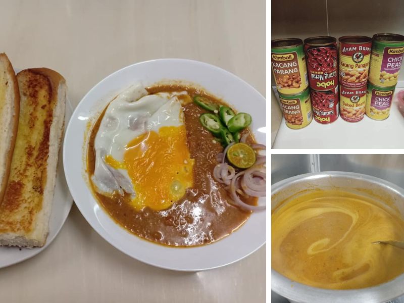 Kacang Pool Makan Dengan Roti Memang Enak