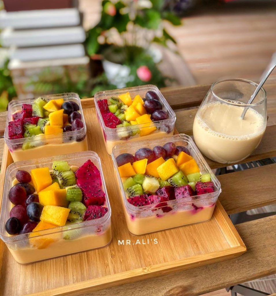 Resipi Puding Buah Kuah Kastard. Sangat Sedap, Mudah Buat