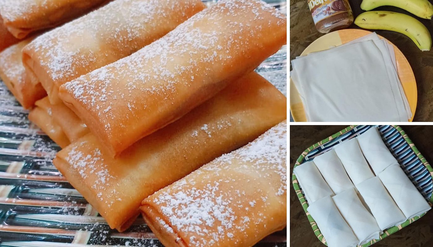 Popia Pisang 3 Bahan, Pencuci Mulut Sangat Sedap Dan Mudah Buat