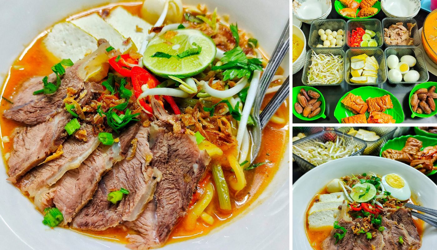 Enaknya Mi Kuah Daging, Ubi Keledek Merah Buat Kuah Tambah Lazat