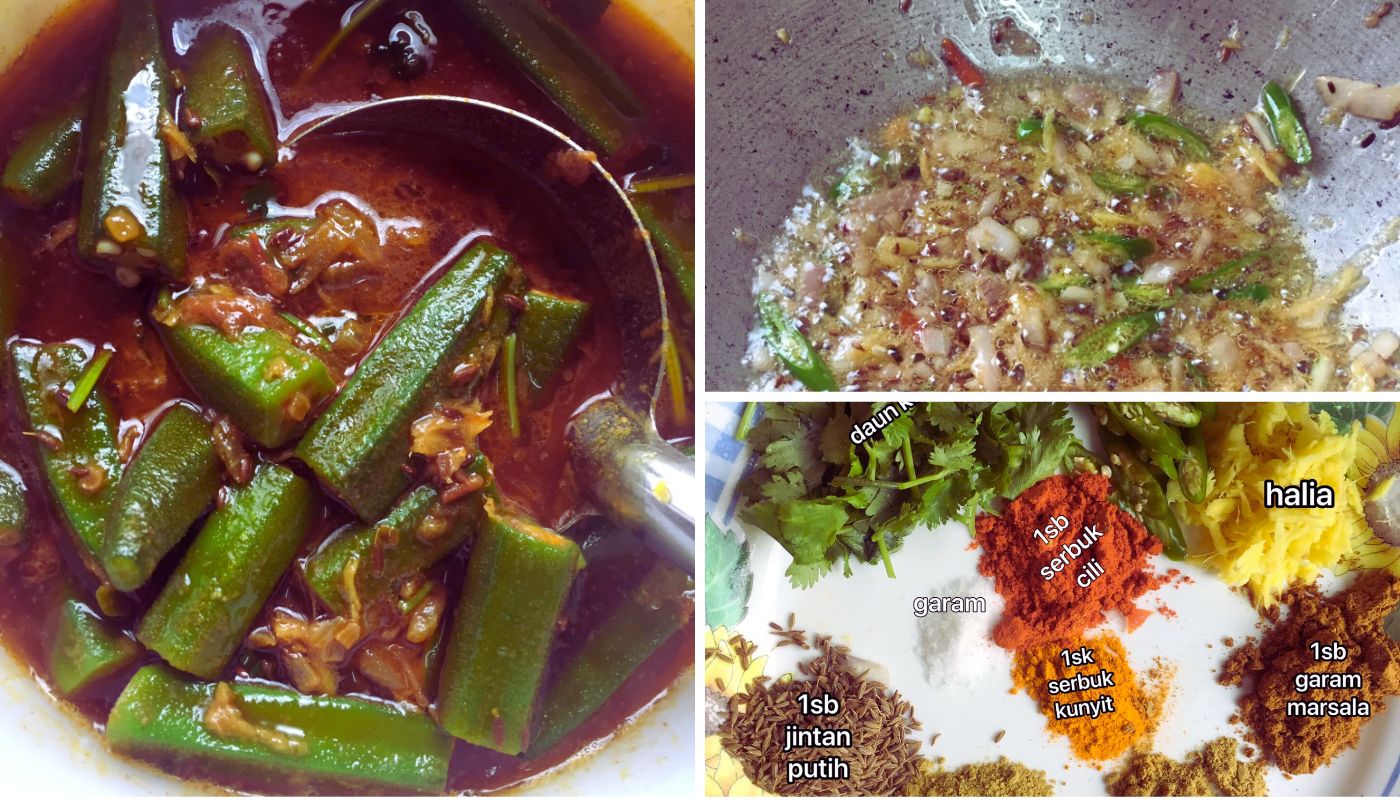 Kari Masala Kacang Bendi. Wangi Semerbak Baunya