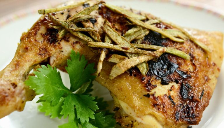 Resipi Ayam Percik Putih Paling Mudah. Pakai Santan Kotak Pun Boleh.