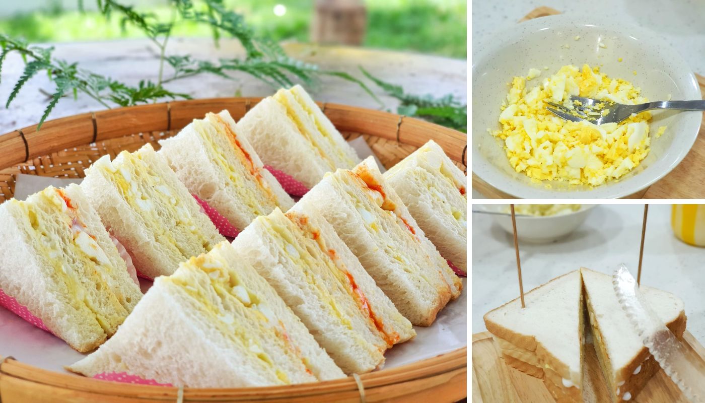 Sandwic Telur Simple, Begini Cara Potong Roti Sandwic Yang Kemas