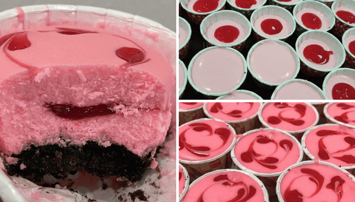 Cukup Rasa Masam Manisnya, Kek Mini Strawberry Oreo Cheese