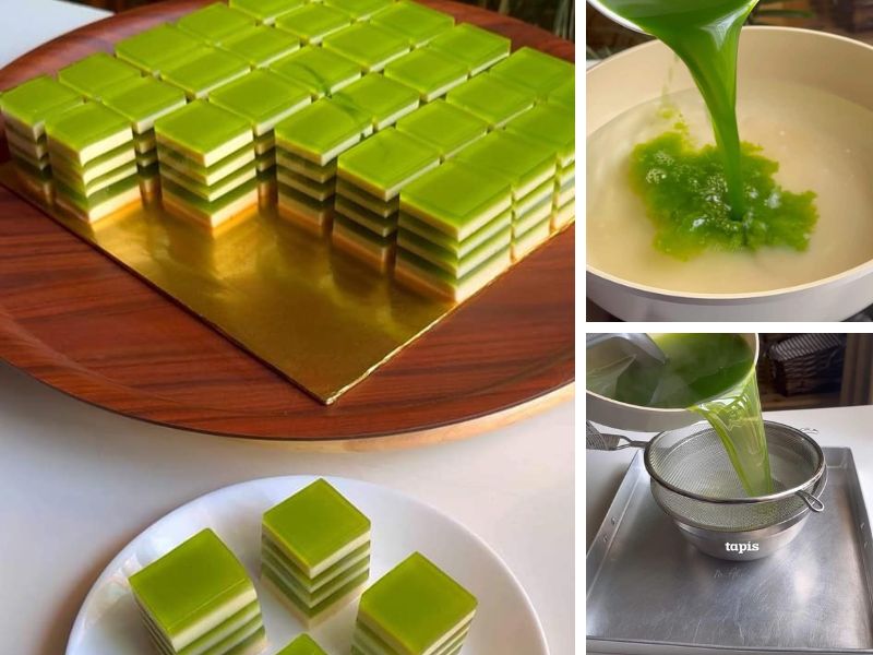 Resepi Puding Lapis Pandan Santan Enak Dimakan Sejuk