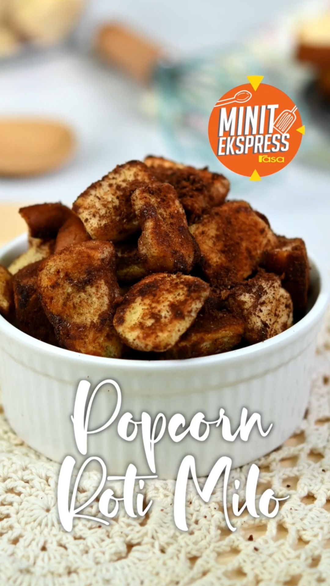 Resipi Popcorn Roti Milo Yang Rangup & Super Addictive