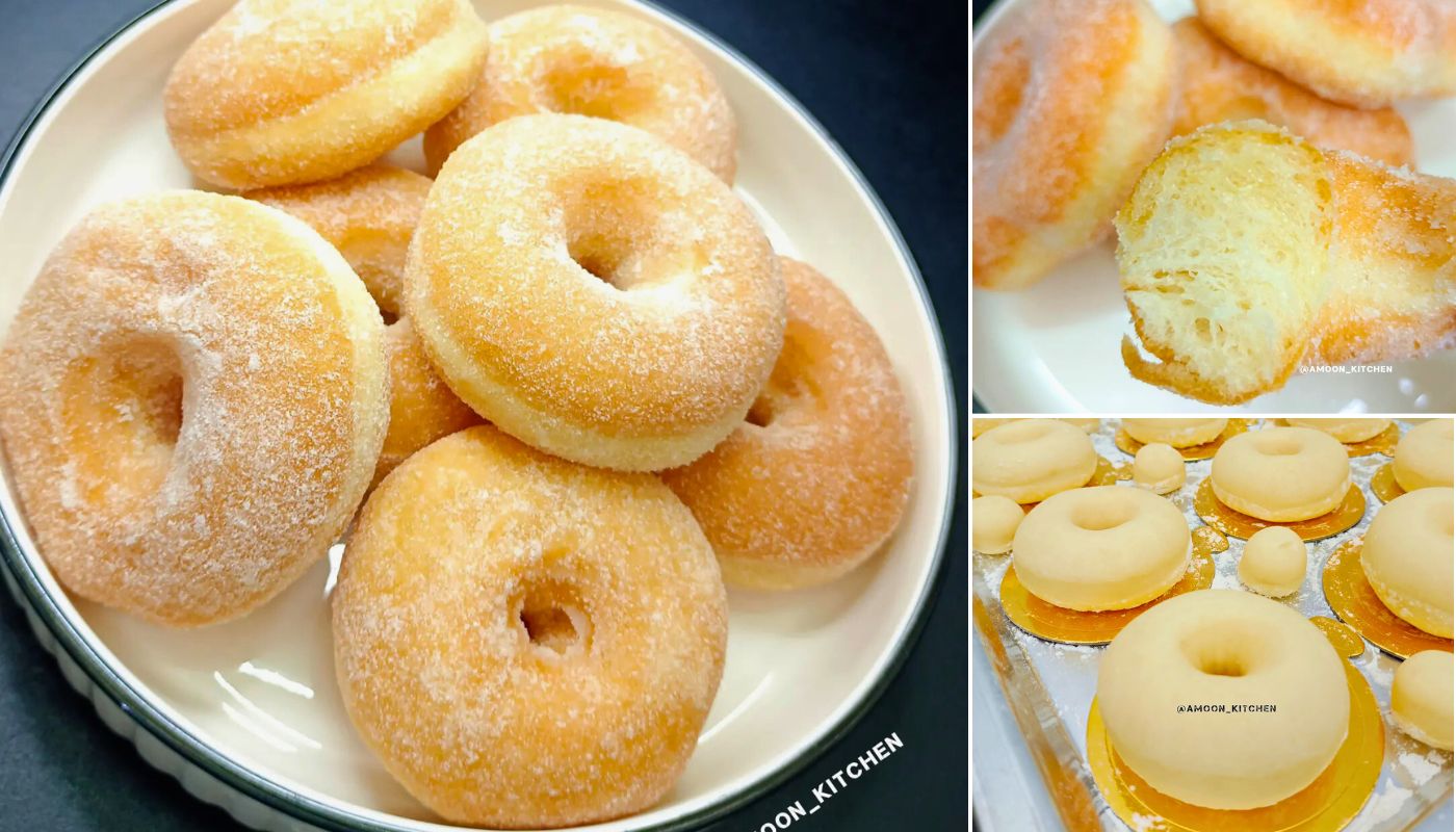 Cara Buat Donat Gula Klasik Yang Sedap, Lembut & Gebu