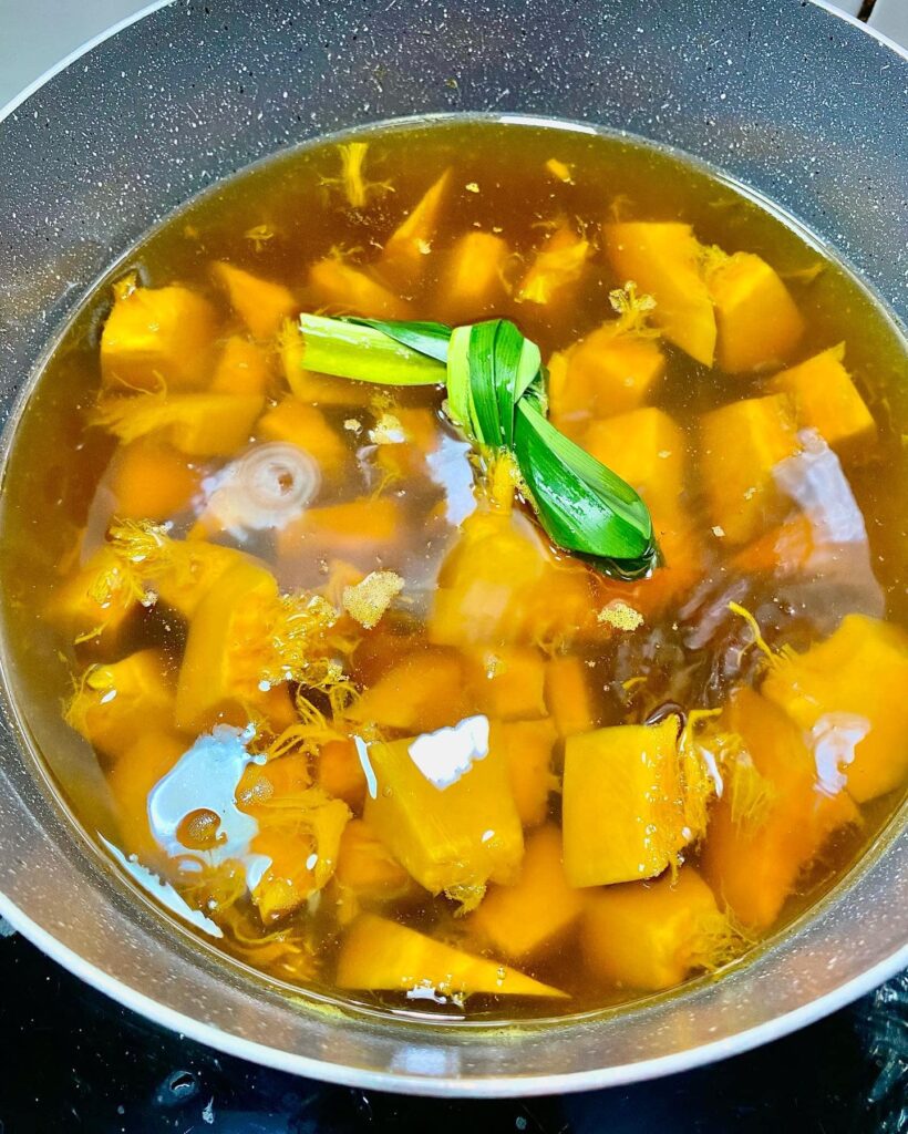 Resipi Pengat Labu Lemak Manis Bersama Sagu