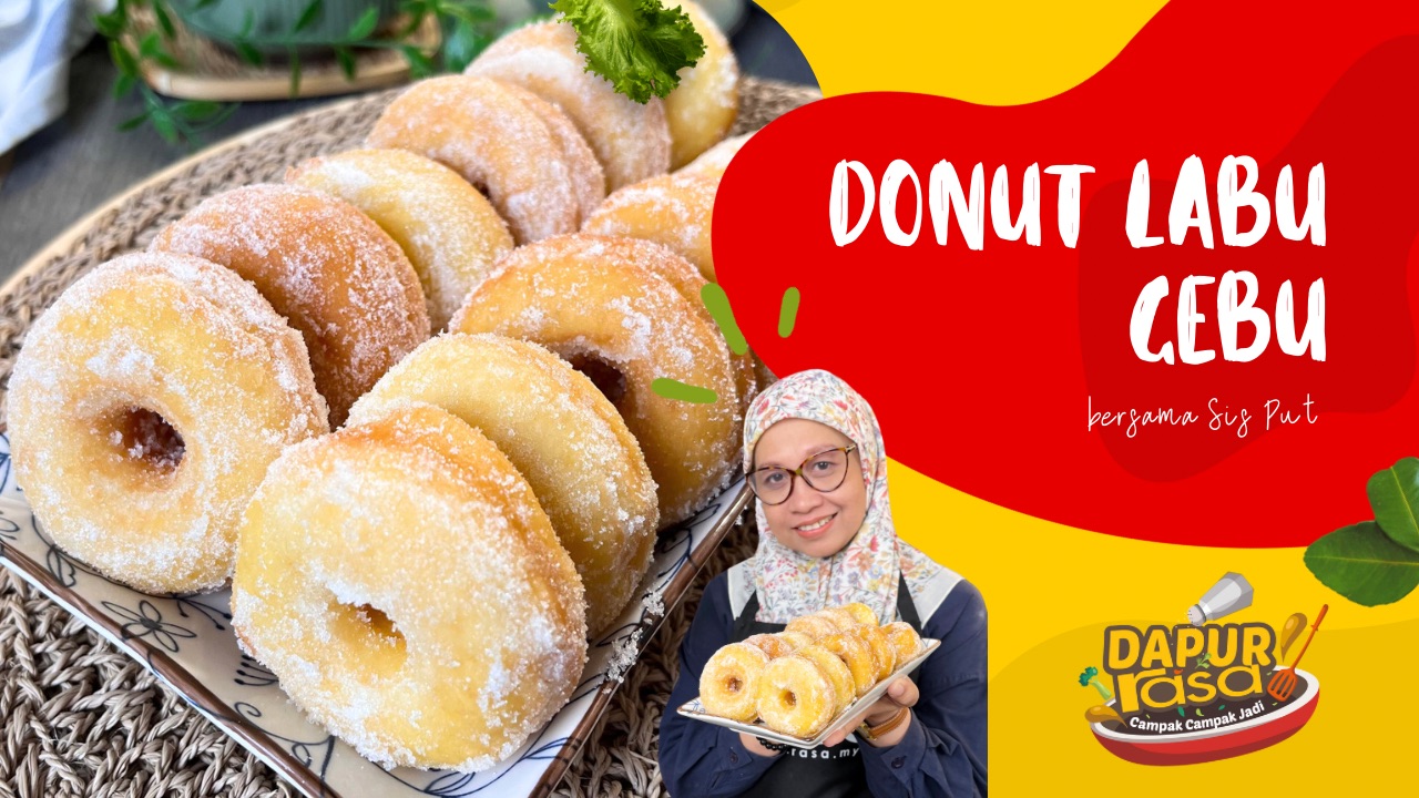Resipi Donut Labu, Sedap & Gebu