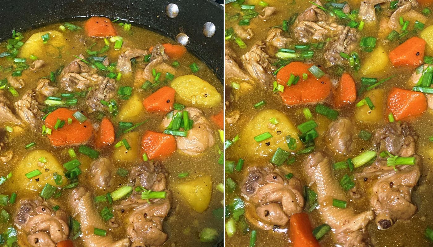 Resipi Stew Ayam Yang Enak Dihirup. Letak Kentang & Lobak, Lengkap Hidangan