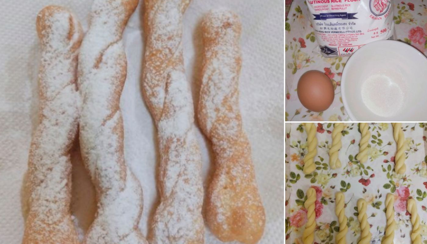 Kuih Gulung 3 Bahan, Pasti Ulang Kali Makan