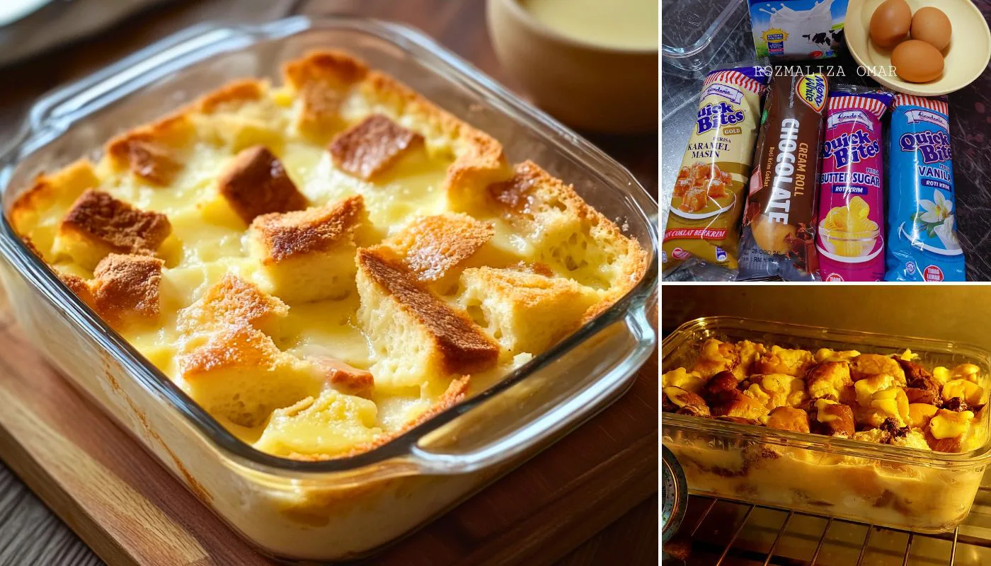 Sedap! Resipi Puding Roti Krim Mudah & Tak Guna Banyak Bahan