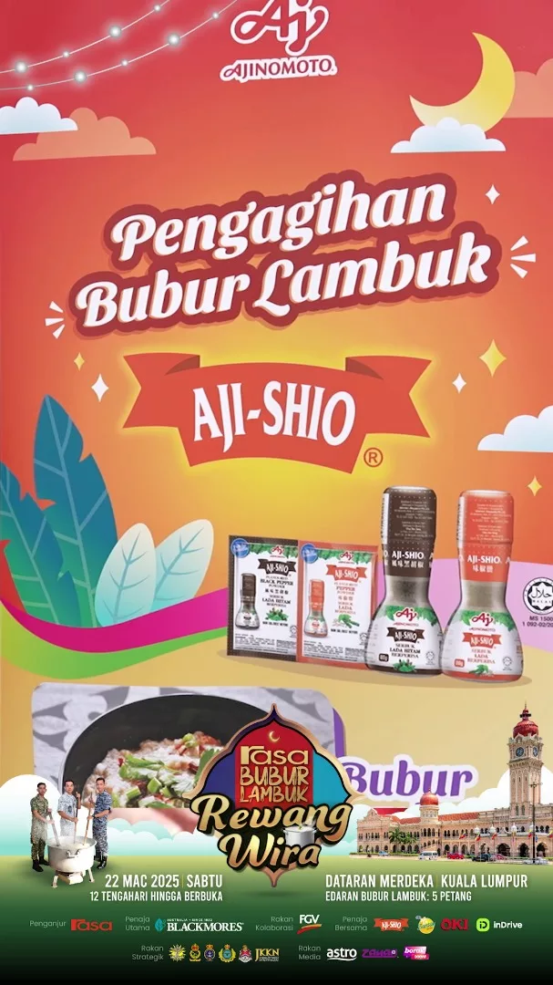 Nikmati KEHEBATAN RASA dengan AJI-SHIO®️ di bulan Ramadan ini.