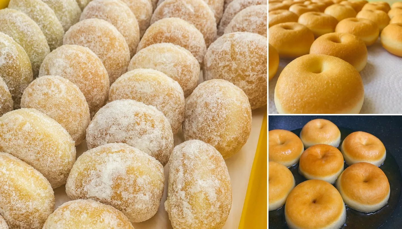 Donut Susu Homemade, Sihat & Lembut Sampai Malam