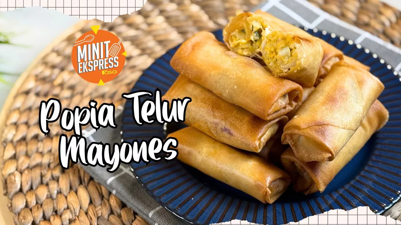 Popia Telur Mayones, Idea Snek Rangup Paling Mudah