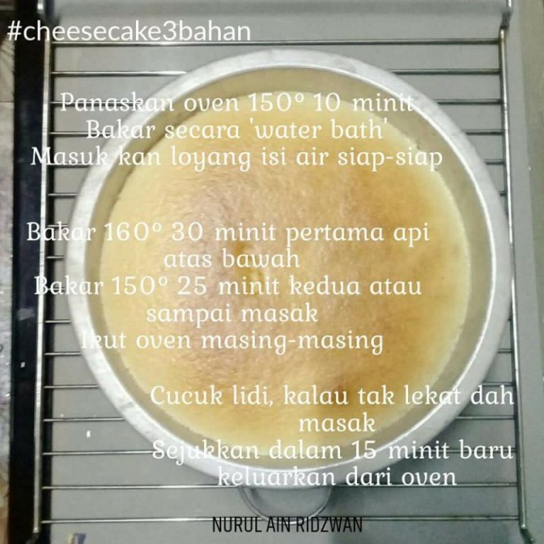 Resipi Kek Keju 3 Bahan Ni Dapat Share Hampir 18 Ribu Di FB. Terlajak ...